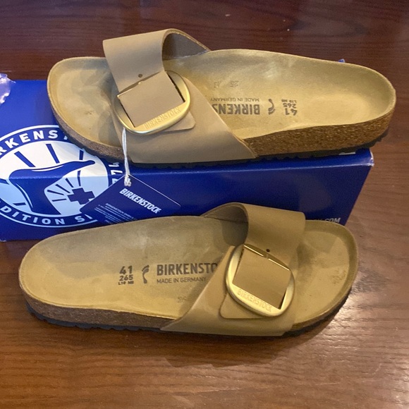 Birkenstock | Shoes | Birkenstock Madrid Big Buckle Mud Green Asst Tl ...